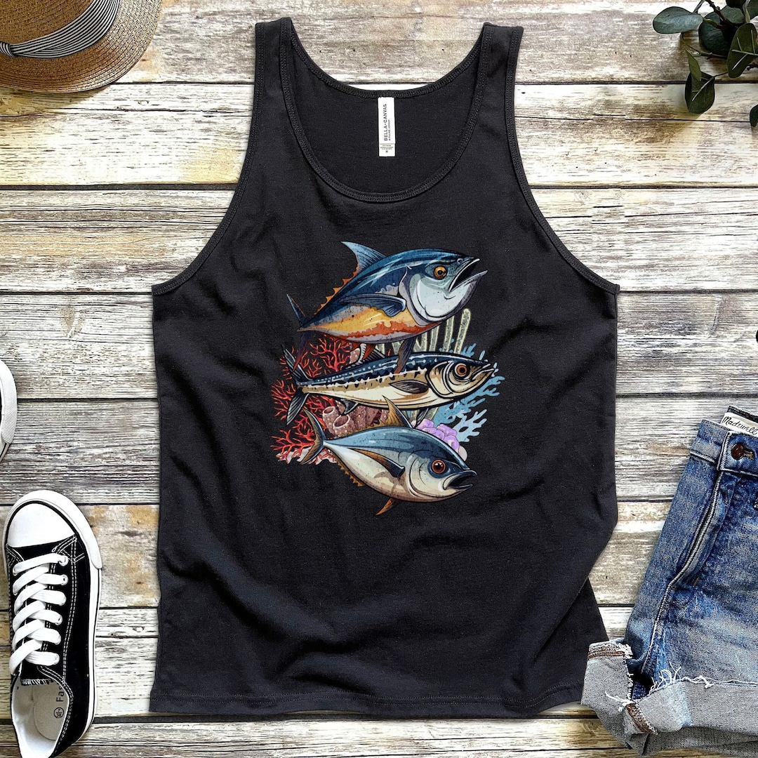 Offshore Tuna Fishing Tank, Angler Shirt, Fishing Shirt, Beach Tank ...