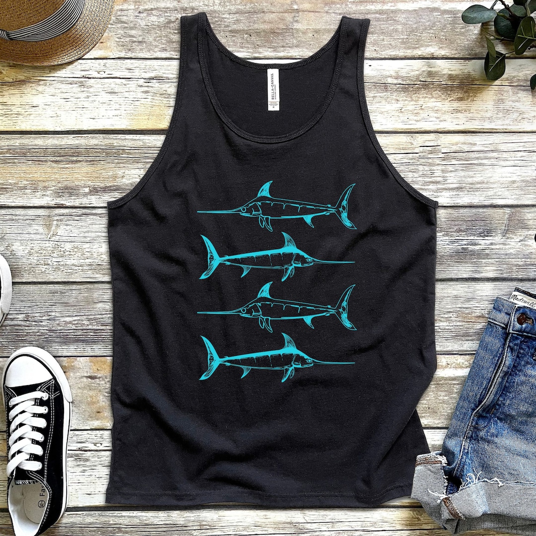 Marlin Tank Top, Offshore Fishing Tank Top, Fisherman Tank, Angler Tank ...