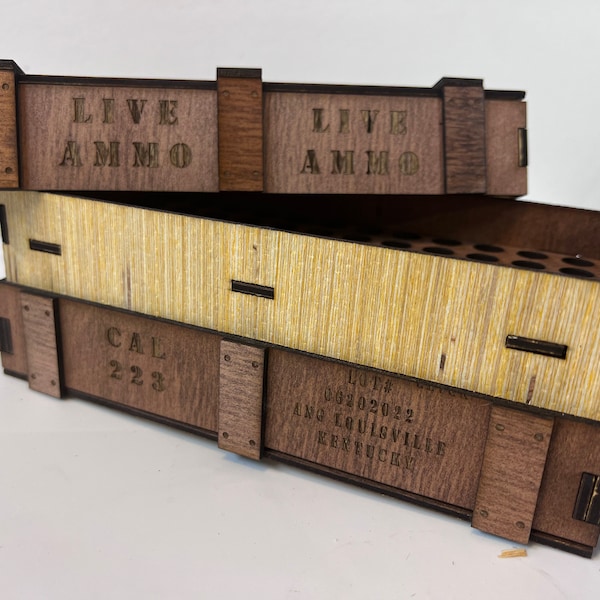 Wood Ammo Box - Etsy