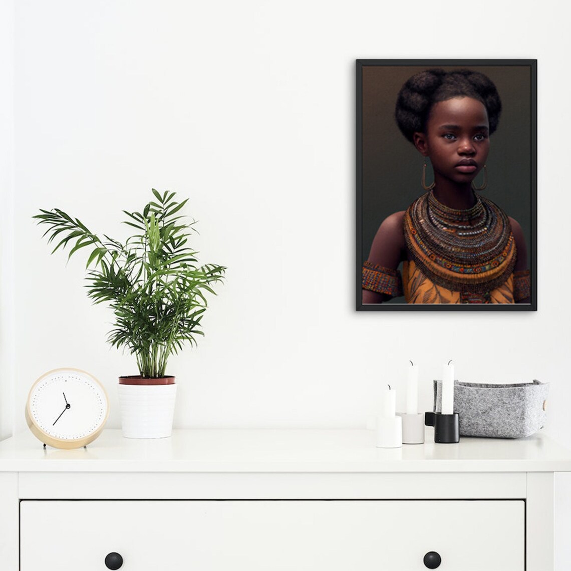 Beautiful Black African Girl Print / Black Hair / Wallart / Art Print ...