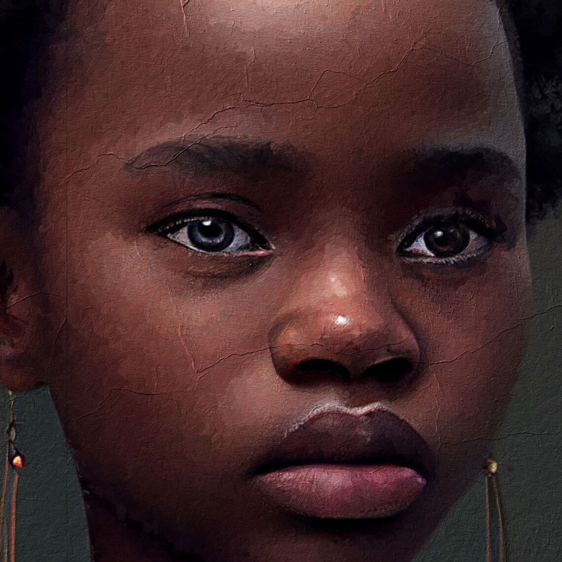 Beautiful Black African Girl Print / Black Hair / Wallart / Art Print ...