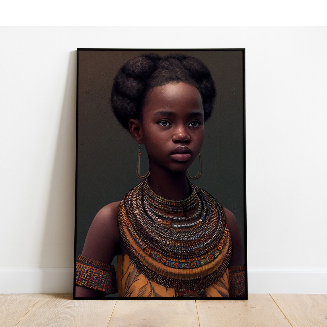 Beautiful Black African Girl Print / Black Hair / Wallart / Art Print ...