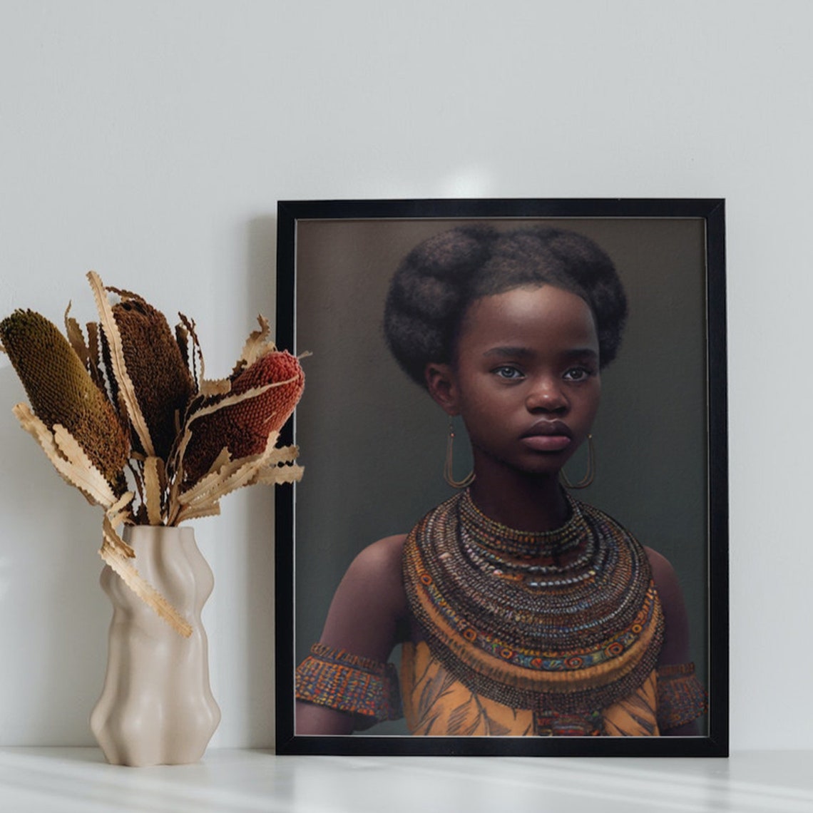 Beautiful Black African Girl Print / Black Hair / Wallart / Art Print ...