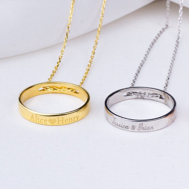 Ring Necklace - Etsy