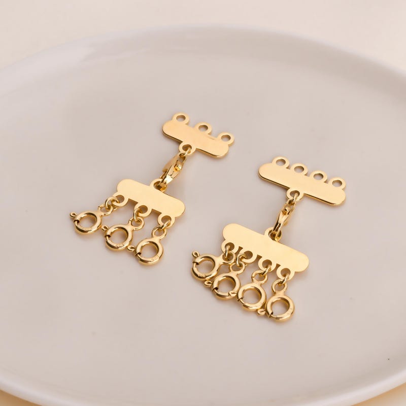 Solid Gold Spacer Clasp - Etsy