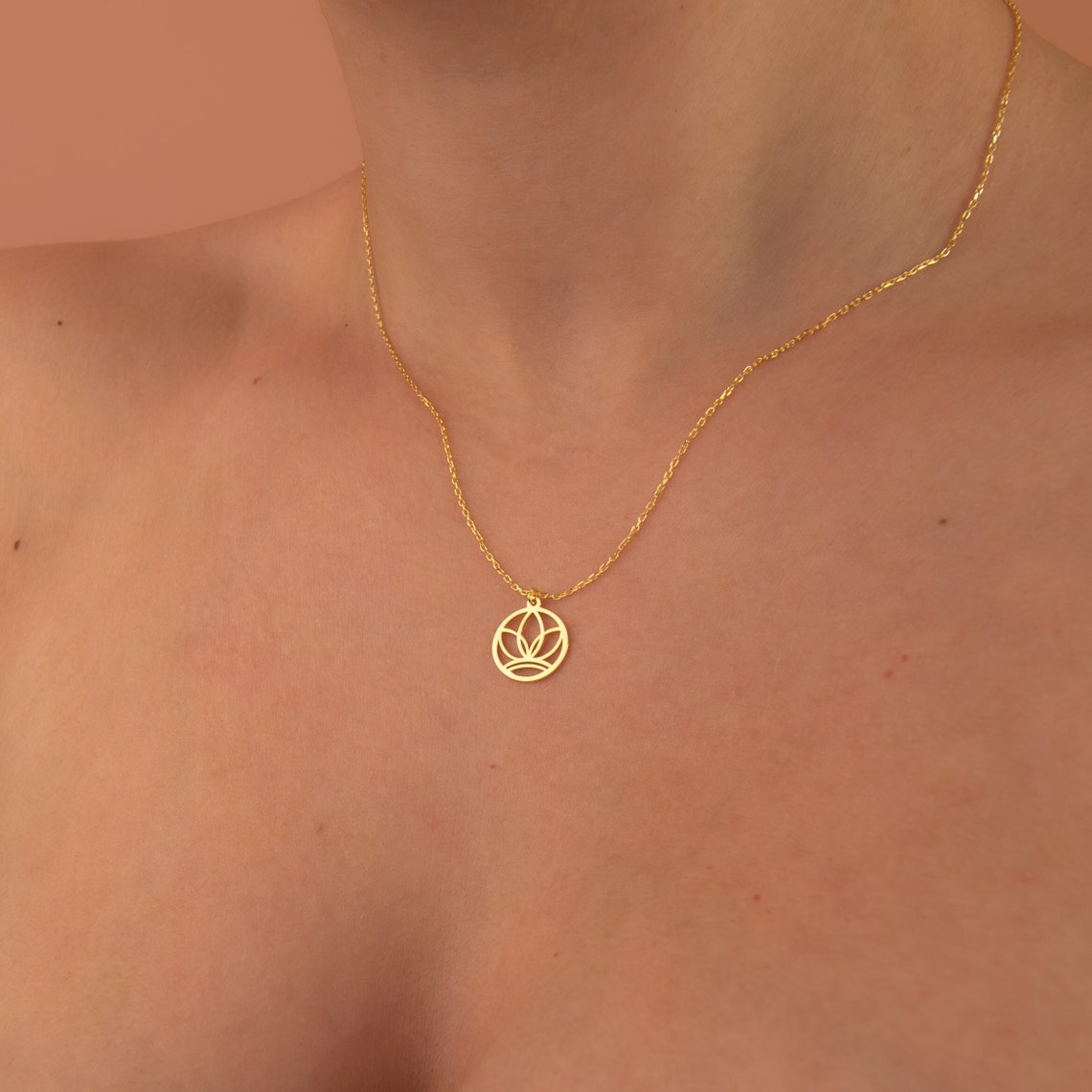 Earth Element Gold Necklace Minimalist Spiritual Jewelry - Etsy