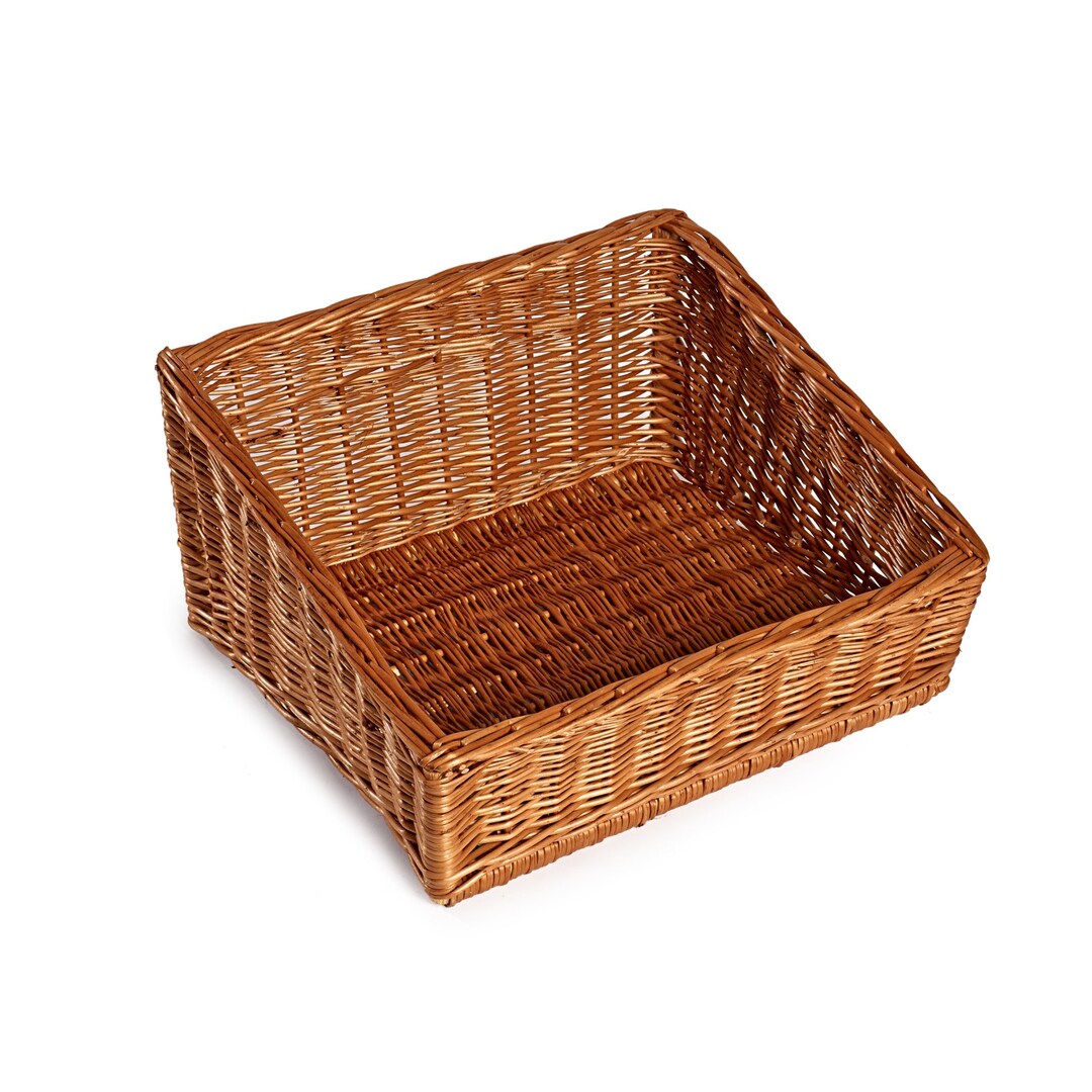 Deep Wicker Display Basket Kitchen Storage Tray Pantry Basket 50 X 38 ...