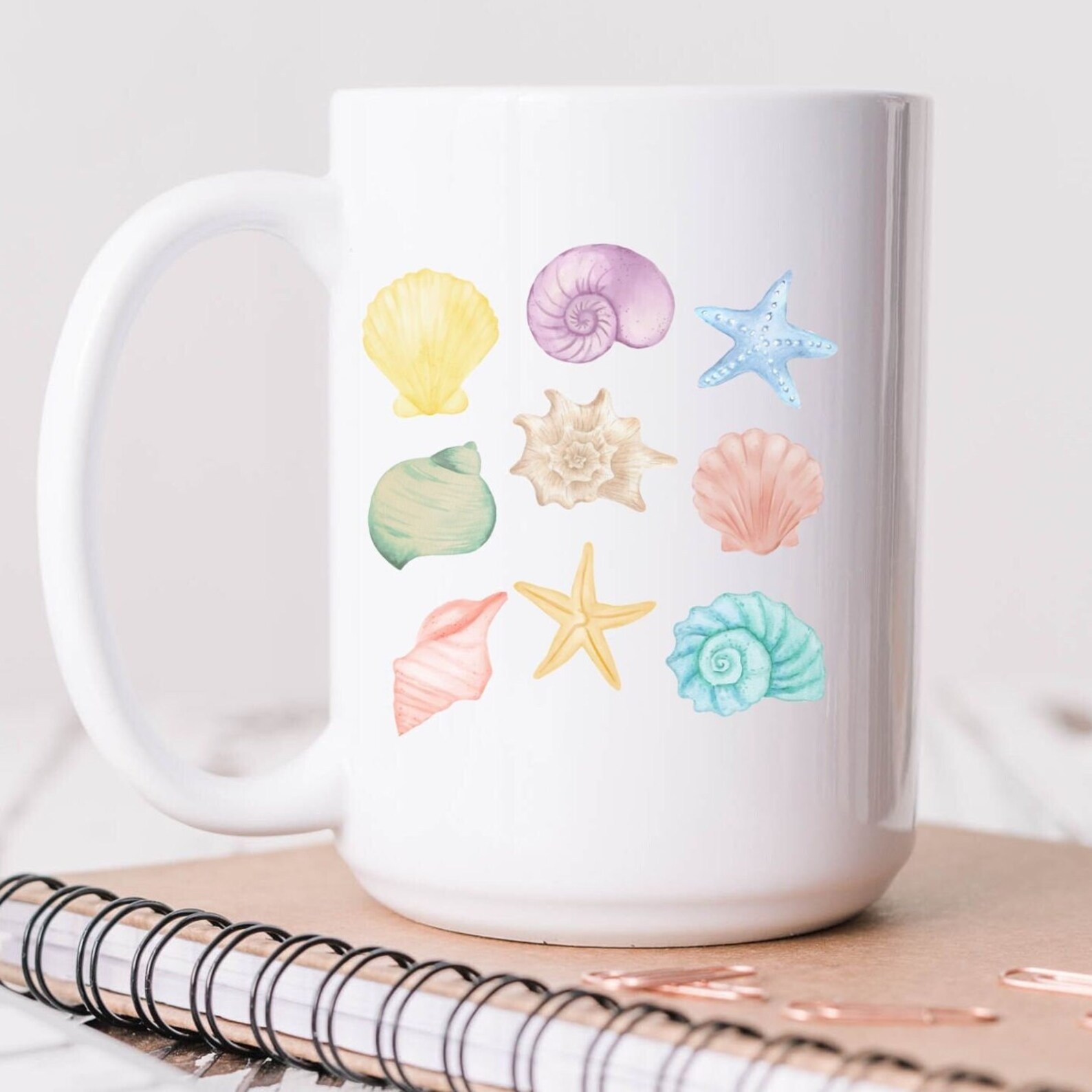 Seashell Mug,seashell Coffee Mug,seashell Gifts,seashell Collector Mug ...