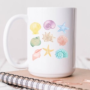 Seashell Mug,seashell Coffee Mug,seashell Gifts,seashell Collector Mug ...
