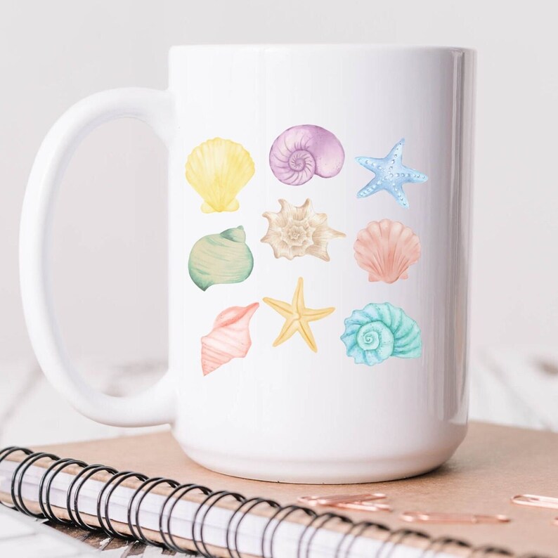 Seashell Mug,seashell Coffee Mug,seashell Gifts,seashell Collector Mug ...