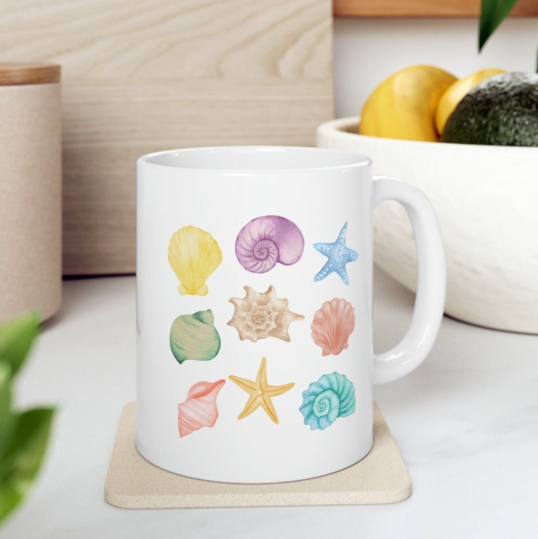 Seashell Mug,seashell Coffee Mug,seashell Gifts,seashell Collector Mug ...