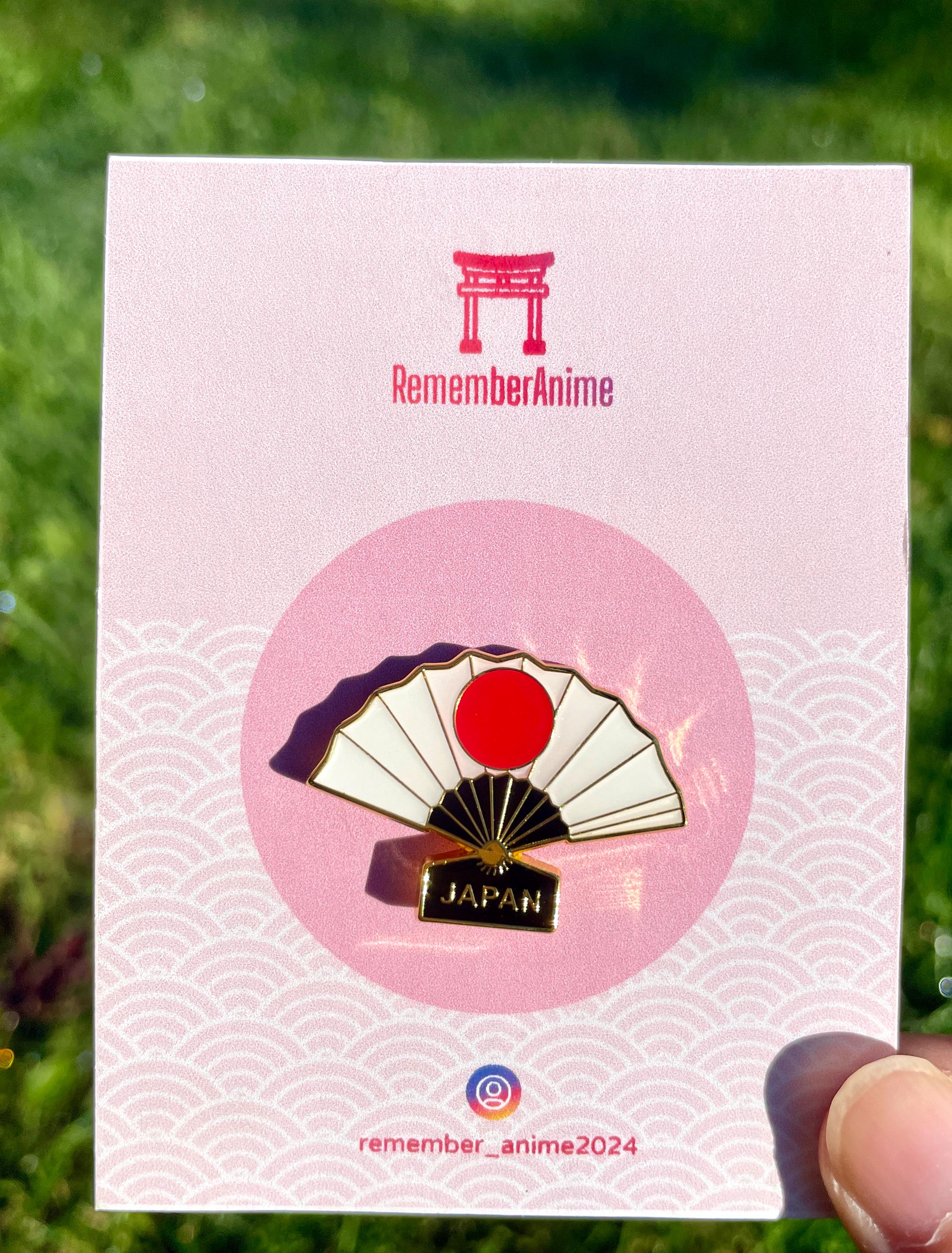 Japan Fan | Pin Badge | Japanese | Japan Culture | Fan | Pin on Backing ...