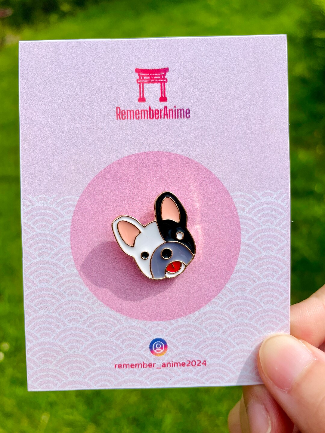 Pin Badge Bulldog Pin on Backing Card Gift Idea Cute - Etsy