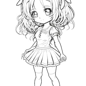 OFFER! 50 Adorable Waifu and Cute Girls Manga Style Coloring Pages - Etsy