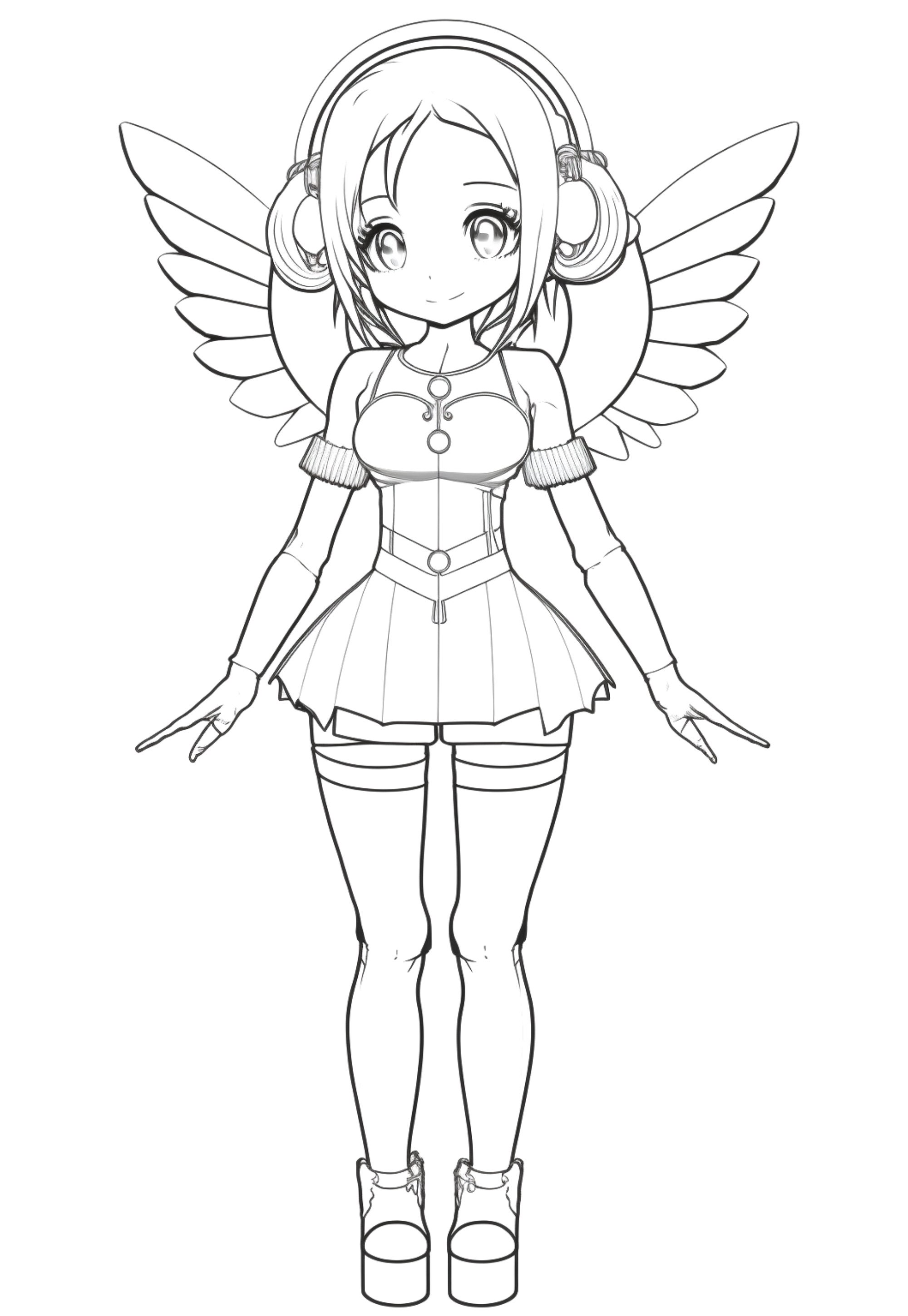 OFFER 50 Adorable Waifu and Cute Girls Manga Style Coloring Pages - Etsy