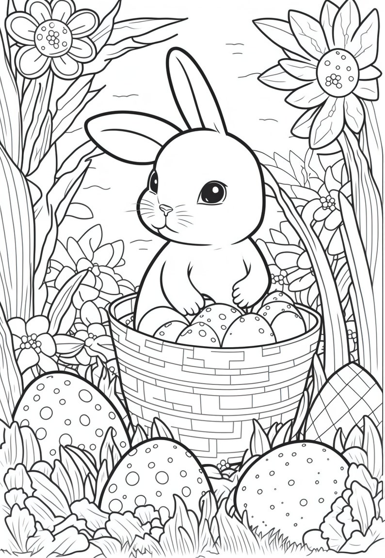 OFFER! 30 Easter Coloring Pages for Kids and Teens Printable PDF ...