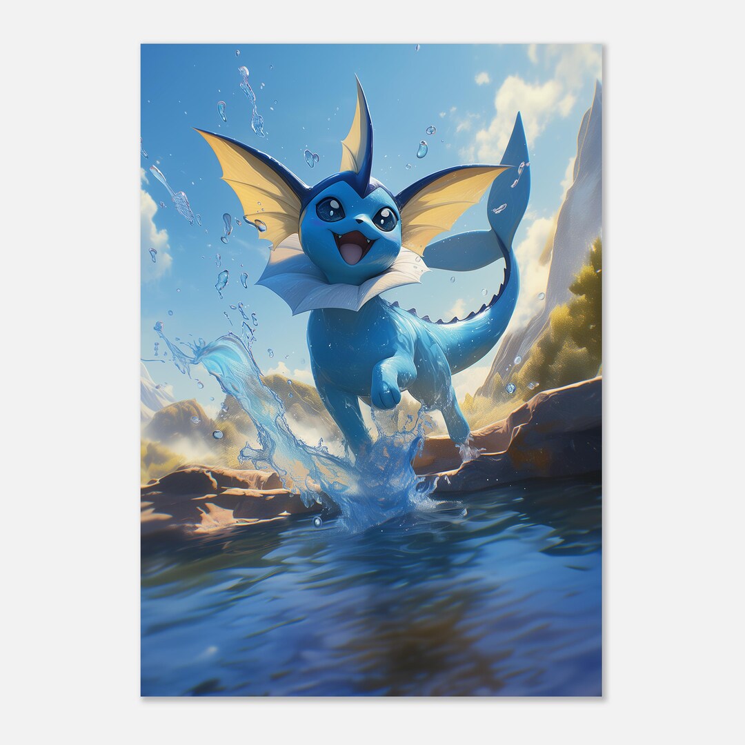 Vaporeon, Pokemon, Pop Art, Video Game Poster, Anime Poster, Printable ...