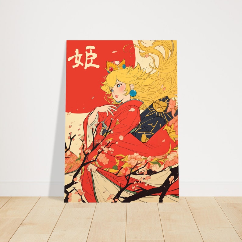 Princess Peach, Mario, Japanese Movie Poster Style, Video Game Poster ...