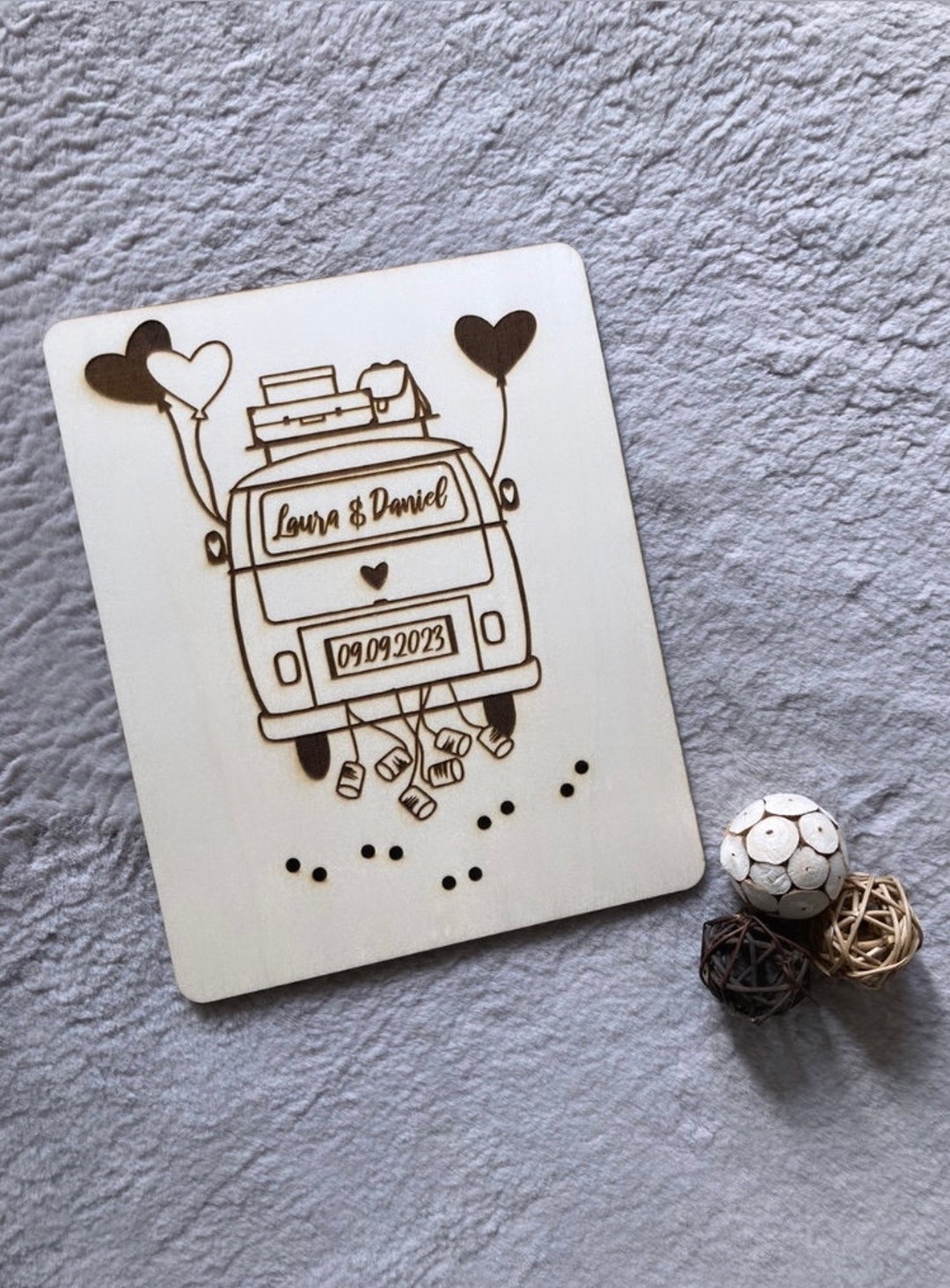 Wooden Wedding Bus Money Gift for the Wedding Wedding Gift Wedding ...