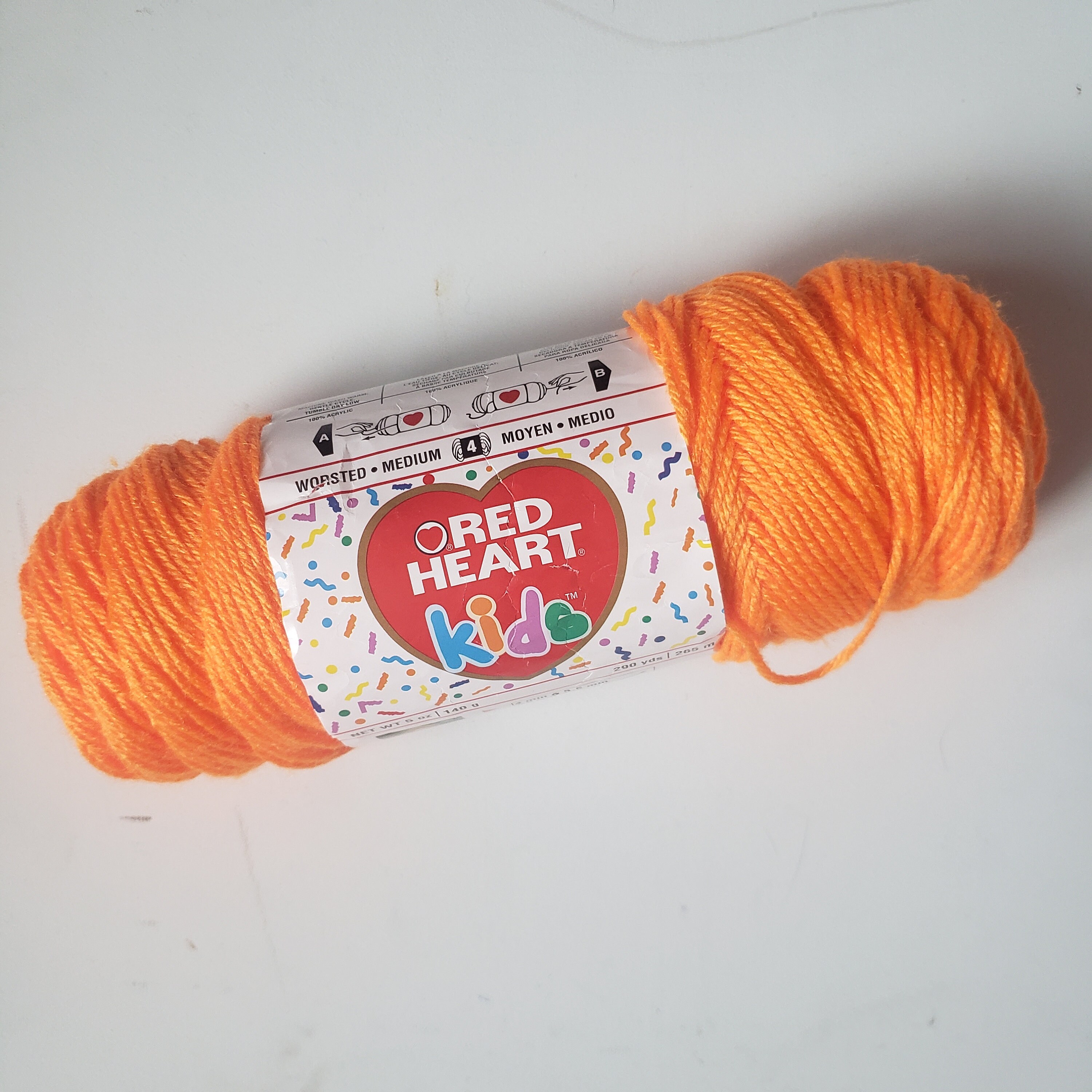Red Heart Kids Yarn 100% Acrylic Orange Color 140 Grams 5 - Etsy