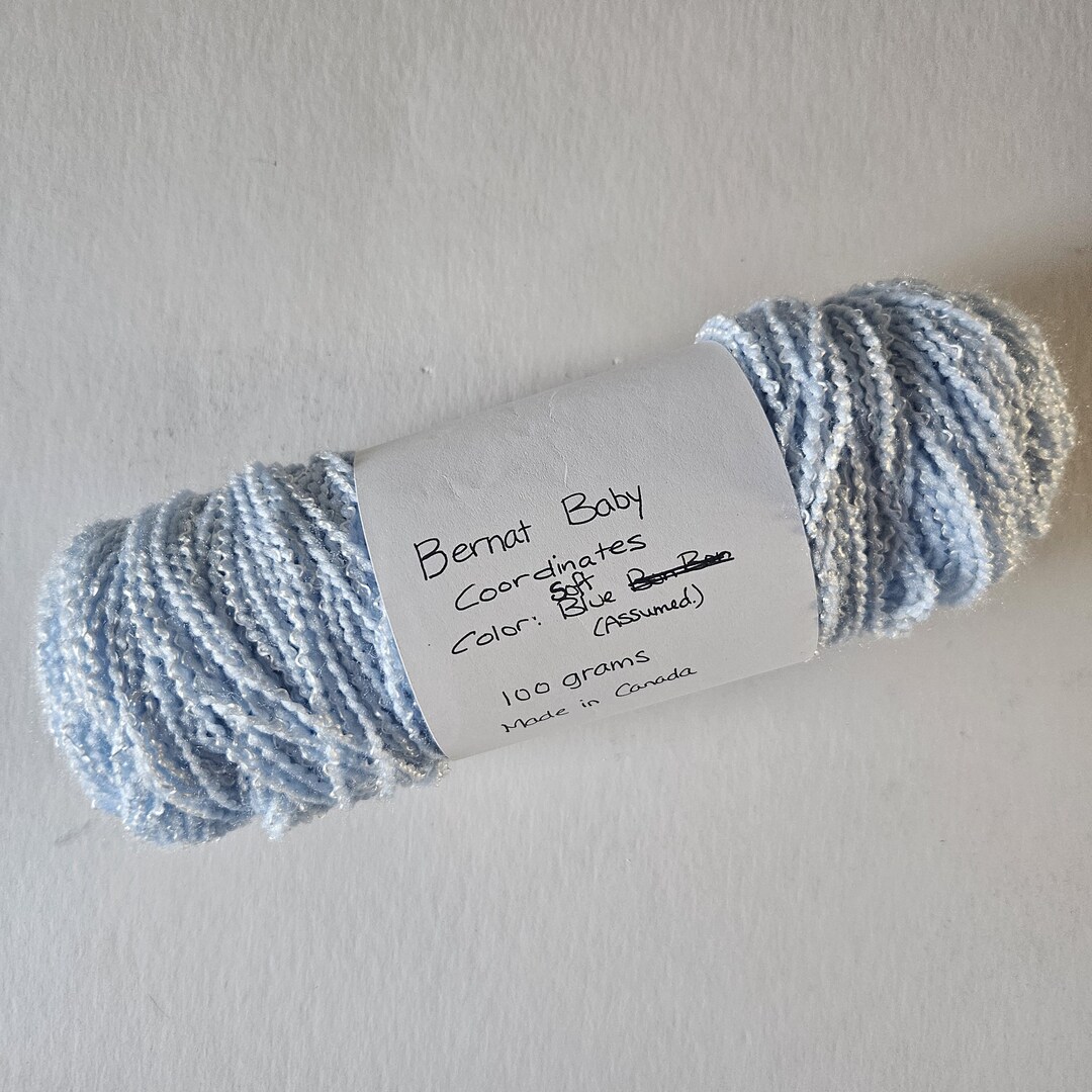 Bernat Baby Coordinates Yarn, Soft Blue Colorway, Acrylic Blend, No Dye ...