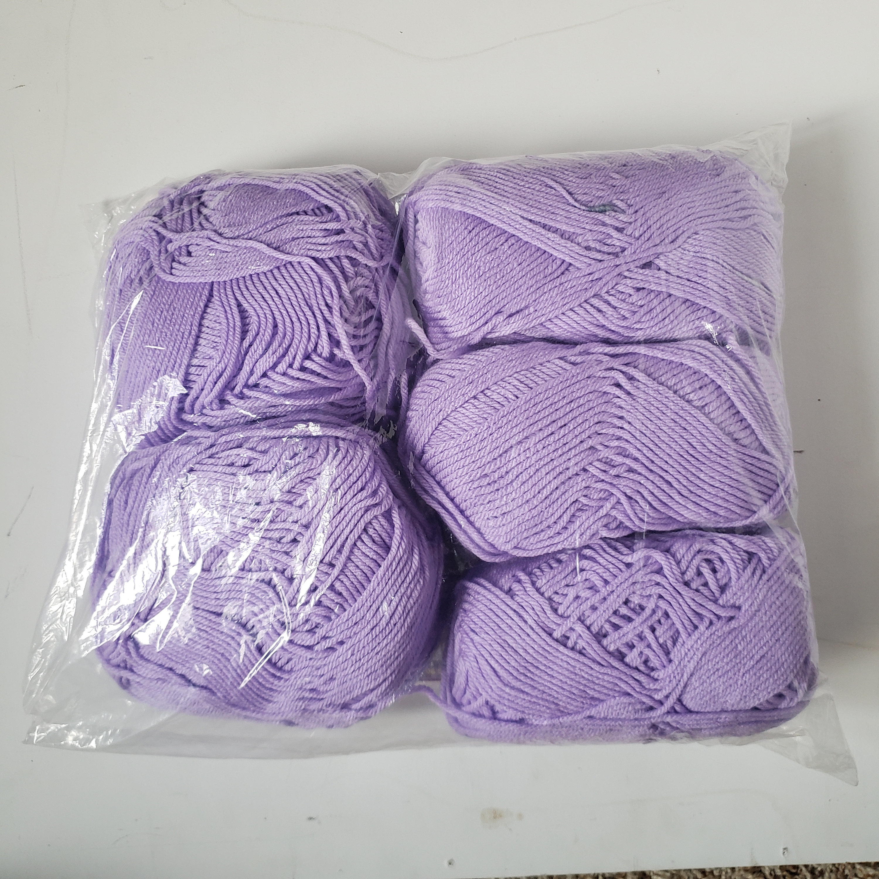One Pound Factory Mill Ends Yarn, Soft Purple Yarn, Mixed Unknown ...