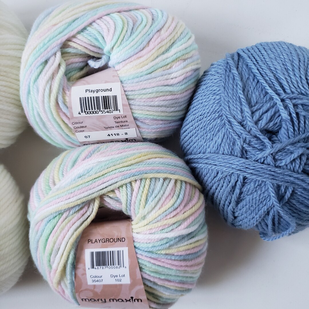 Mary Maxim Baby Kashmere Yarn, Crocheted Baby Blanket Pattern & Yarn ...