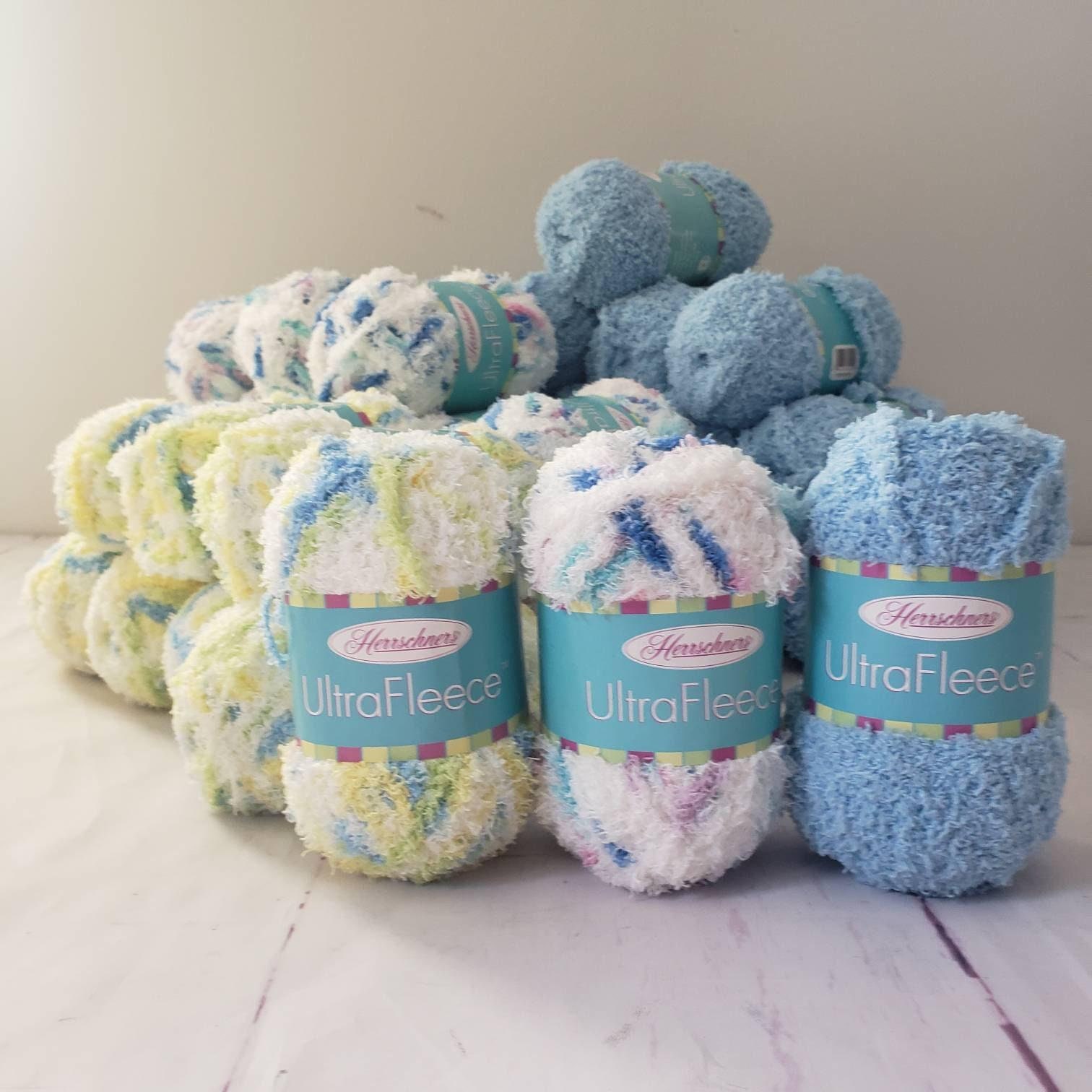 Herrschners Ultra Fleece Yarn, Bulky Yarn 5, Baby Blanket Yarn ...