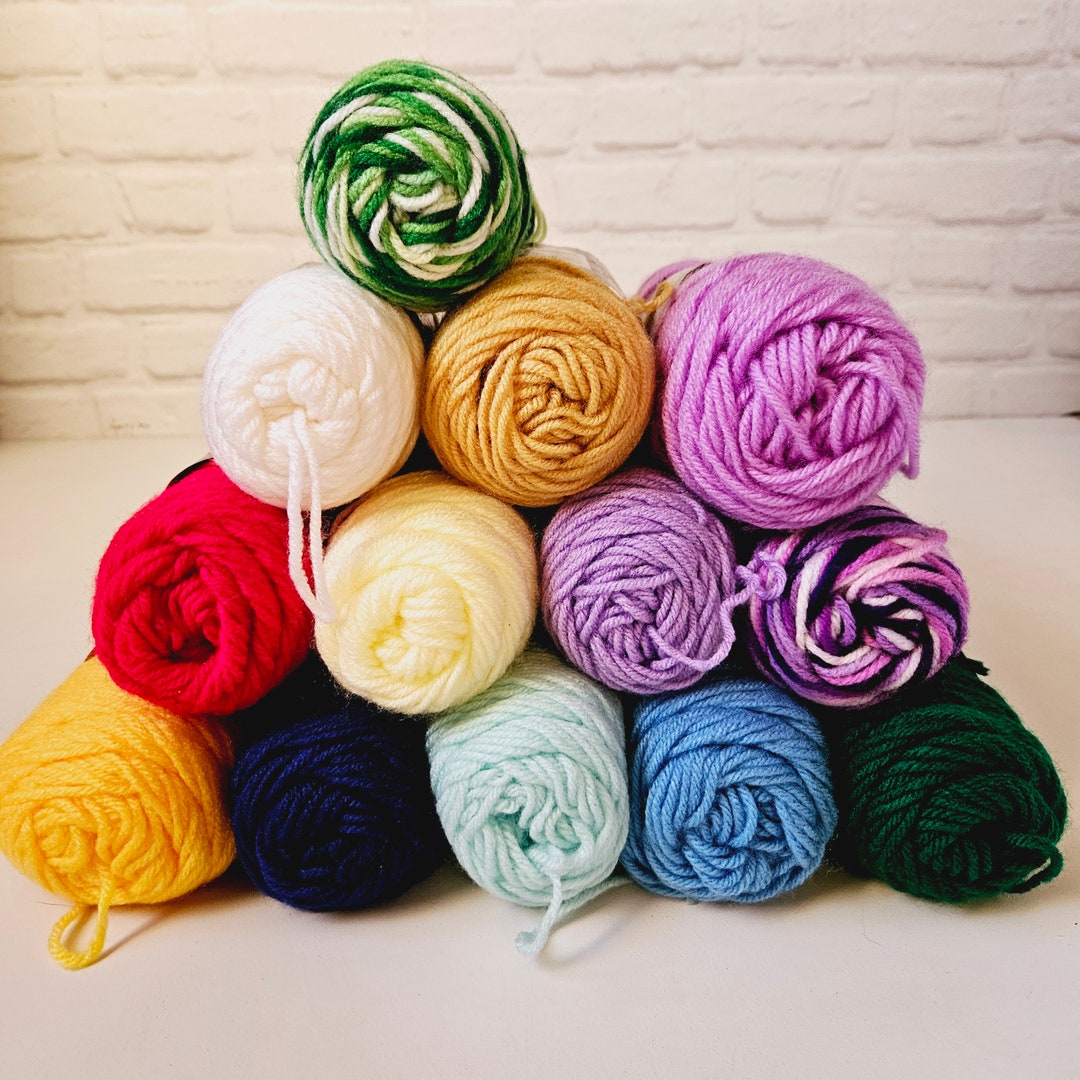 Vintage Pop N Yarn, 100% Acrylic 85 100 Gr., Primrose, Lavender, Flame ...