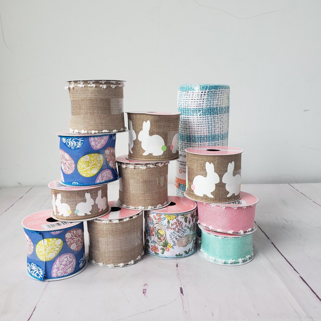 2.5" Wire Ribbon, 3 Yds, Spring Collection, Spring Ribbon & Easter ...