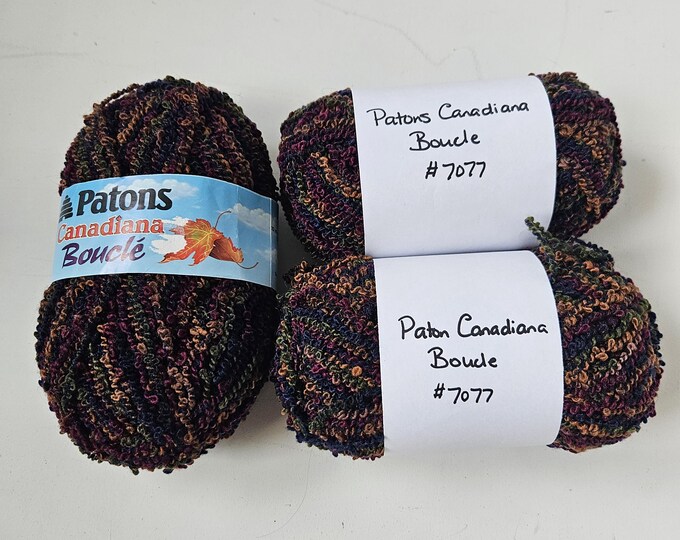 Patons Canadiana Boucle Yarn, Acrylic/nylon Blend, 85 Grams, Color 7077 ...