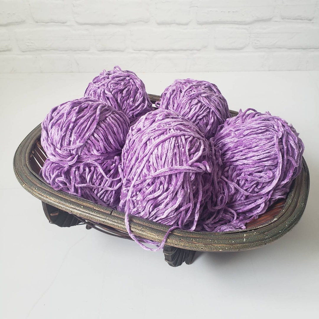 Purple Soft Velvety Yarn, Brand Unknown, Beautiful Color for a Baby ...