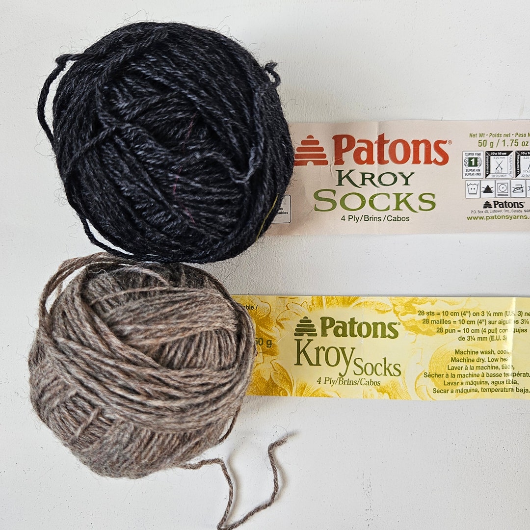 Patons Kroy Sock Yarn, 20 24 Grams, Wool Blend, Super Fine 1 - Etsy