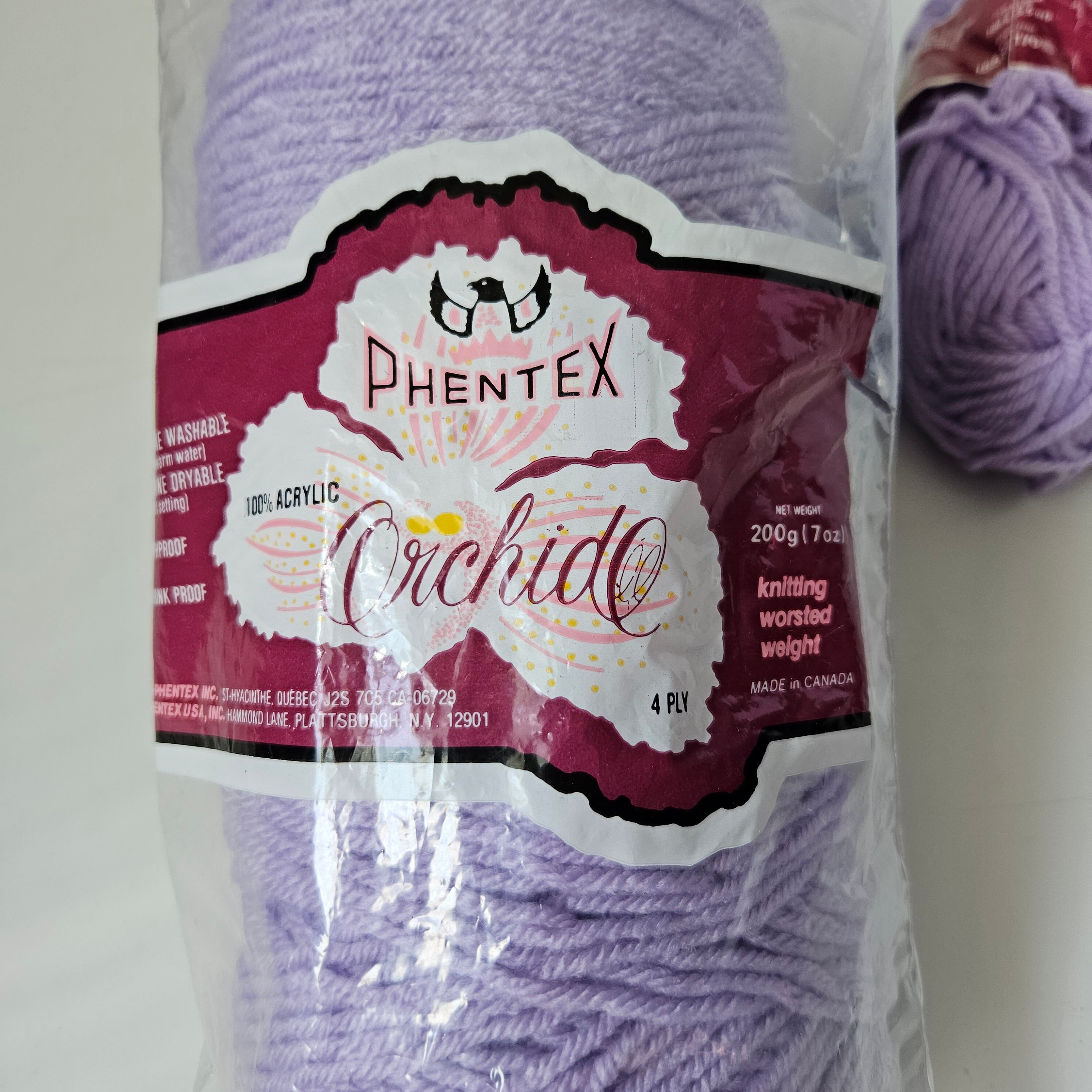 Phentex Orchid Purple 100% Acrylic Yarn Super Soft Knitting - Etsy