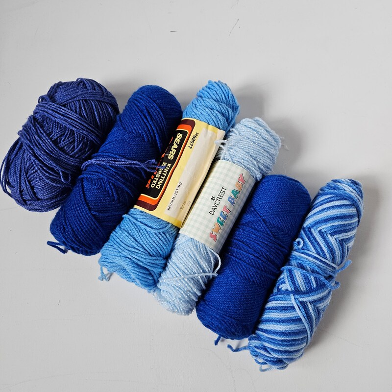 Blue Yarn - Etsy