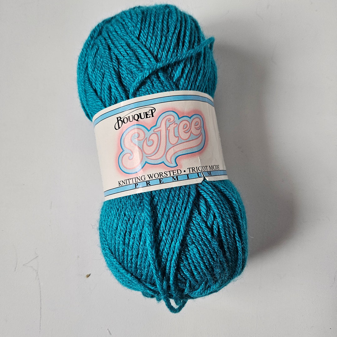 Bouquet Softee Knitting Worsted Premium, Vintage Yarns, 100% Acrylic ...