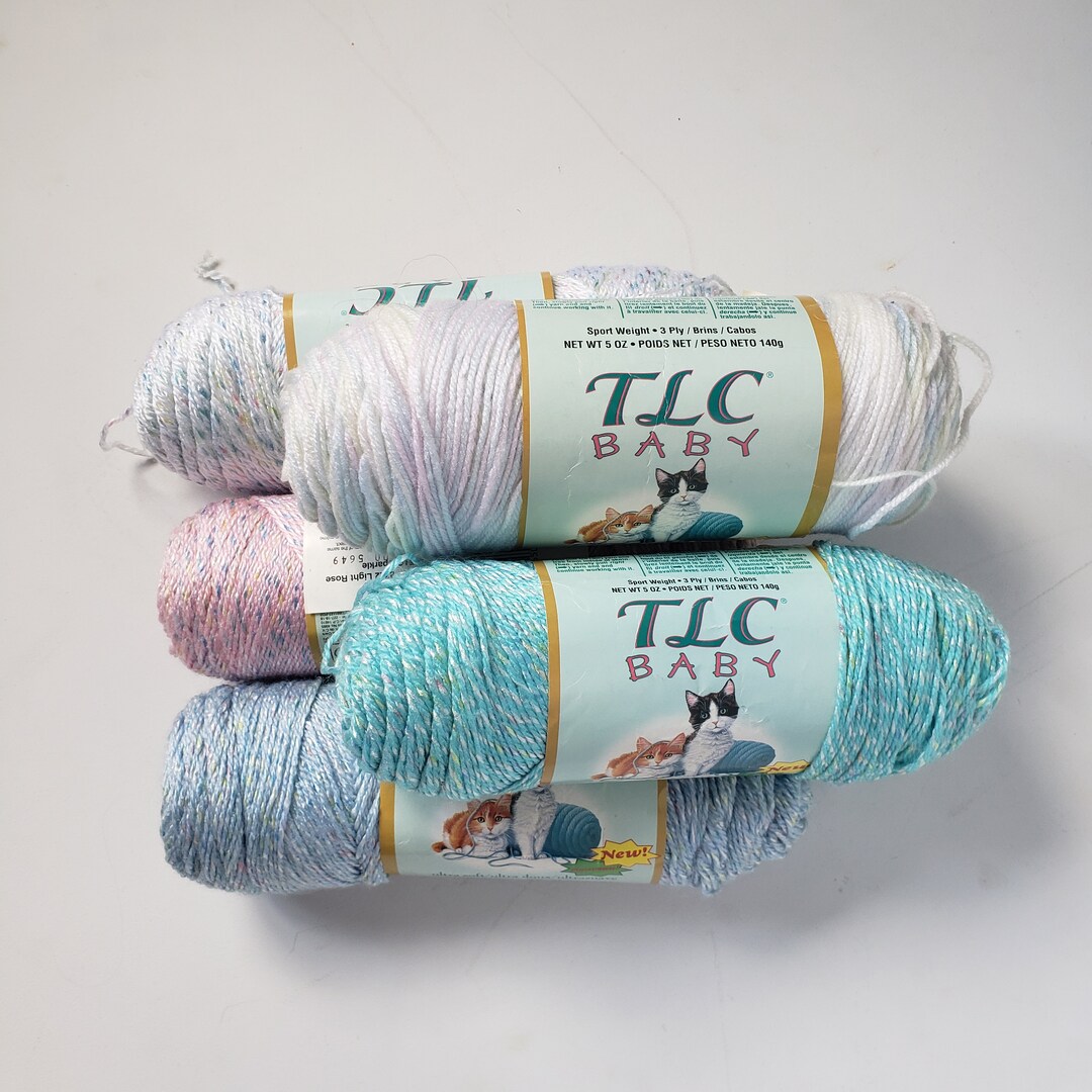 Baby Yarn TLC, 3 Ply Ultra Soft Yarn, 140gr., 100% Acrylic, Sparkles ...