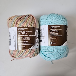 Lily Sugar N Cream 100% Cotton Yarn, 56 - 70grams Cotton Knitting Yarn ...