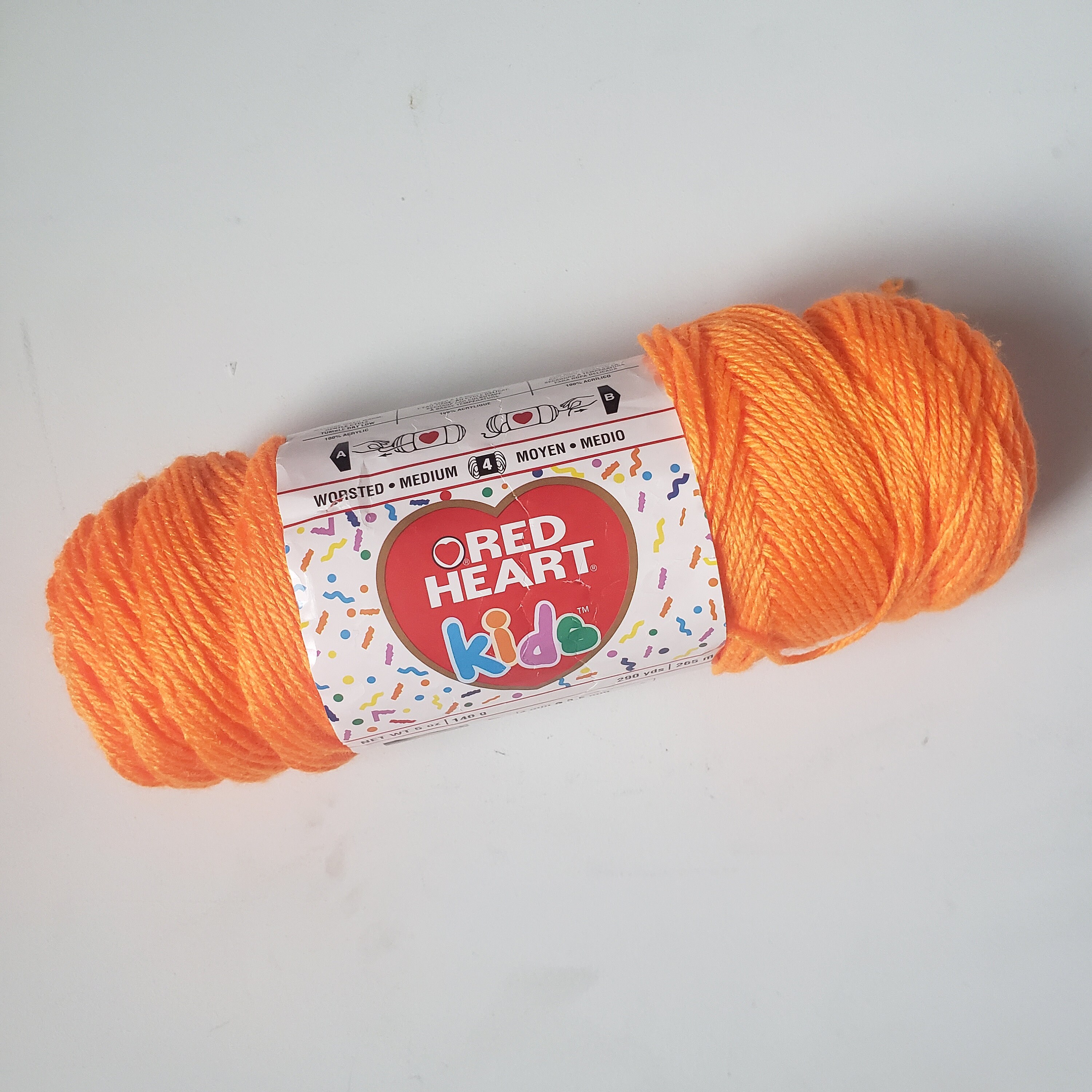 Red Heart Kids Yarn 100% Acrylic Orange Color 140 Grams 5 - Etsy