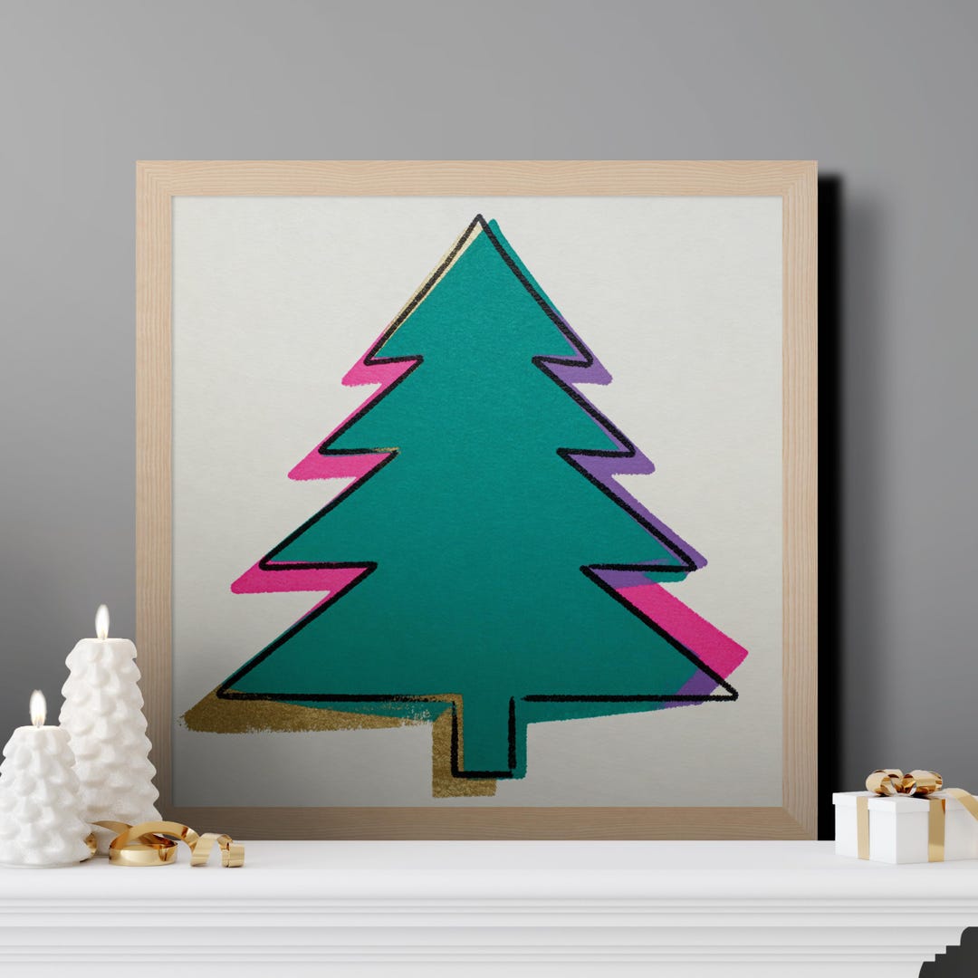 Christmas Tree Pop Art Print, Holiday Wall Decor - Etsy
