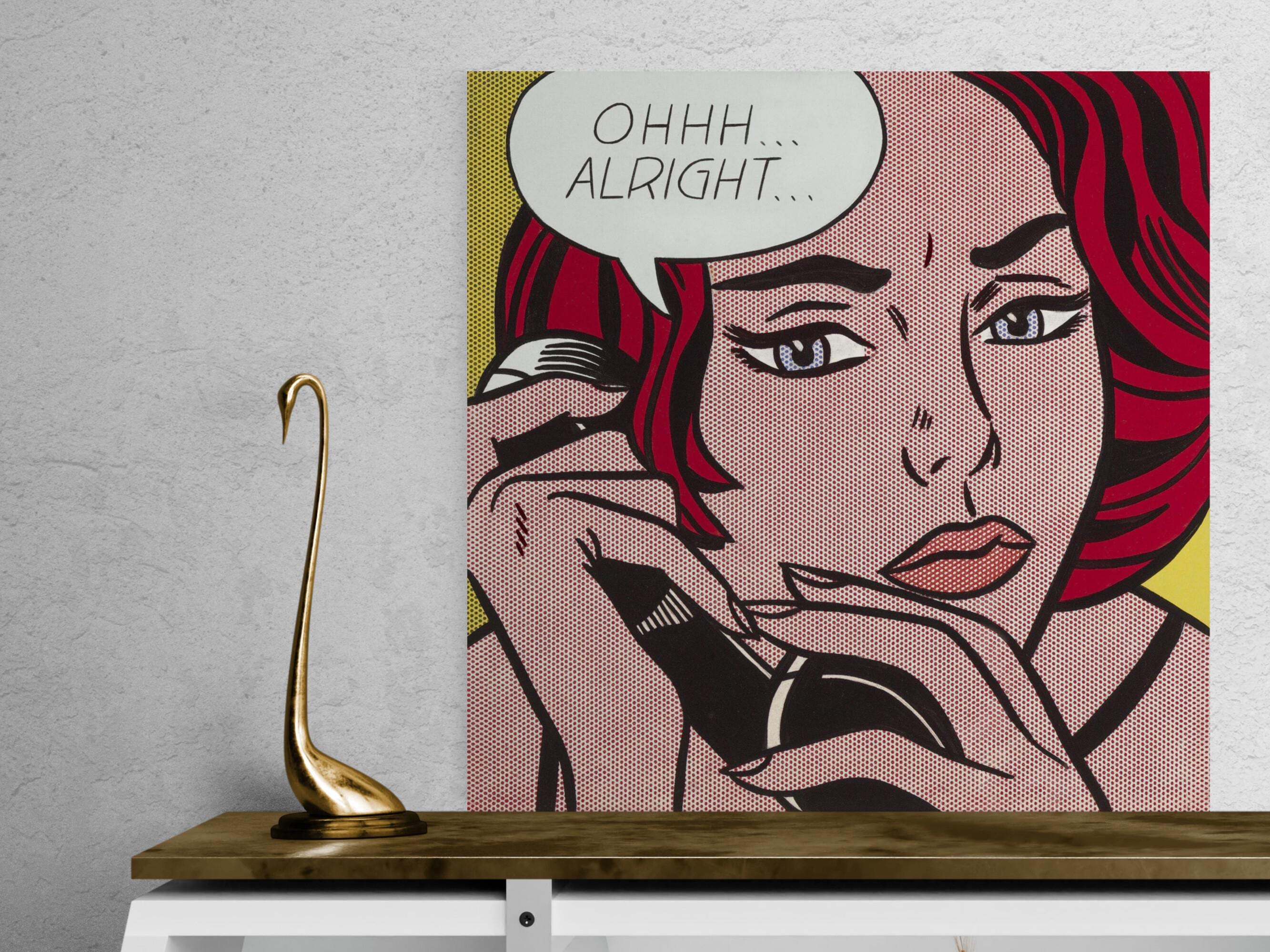 Comic Book Pop Art by Roy Lichtenstein | Print/canvas | Framed/unframed | Ohhh Alright Retro Pop ...
