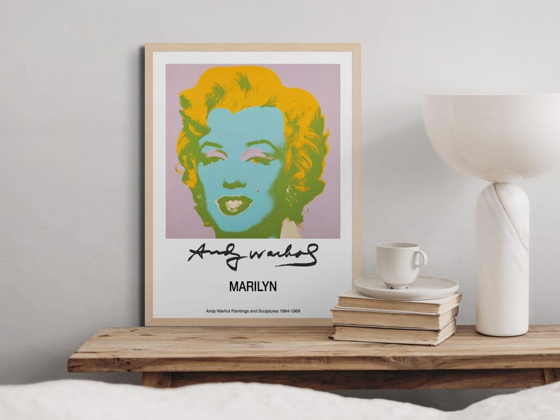 Andy Warhol Marilyn Monroe Print - Pop Art Exhibition Poster - Etsy