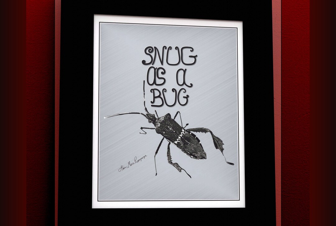 Snug as A Bug Beetle Sketch, Printable Vertical Digital Art - Etsy