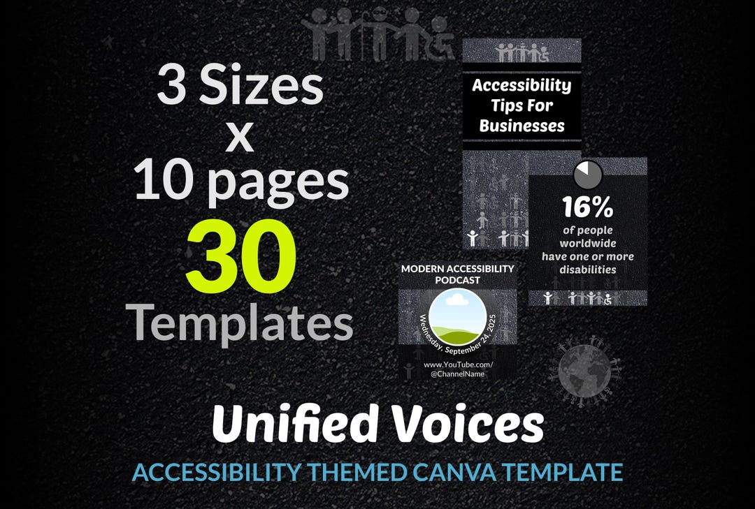 Unified Voices | Accessible Social Media Canva Template for Disability ...