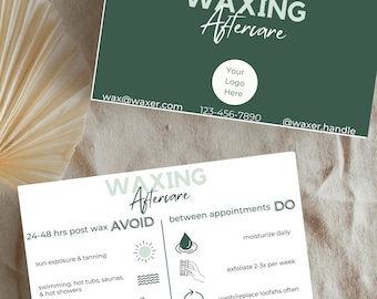 Waxing Aftercare Card for Clients - Etsy