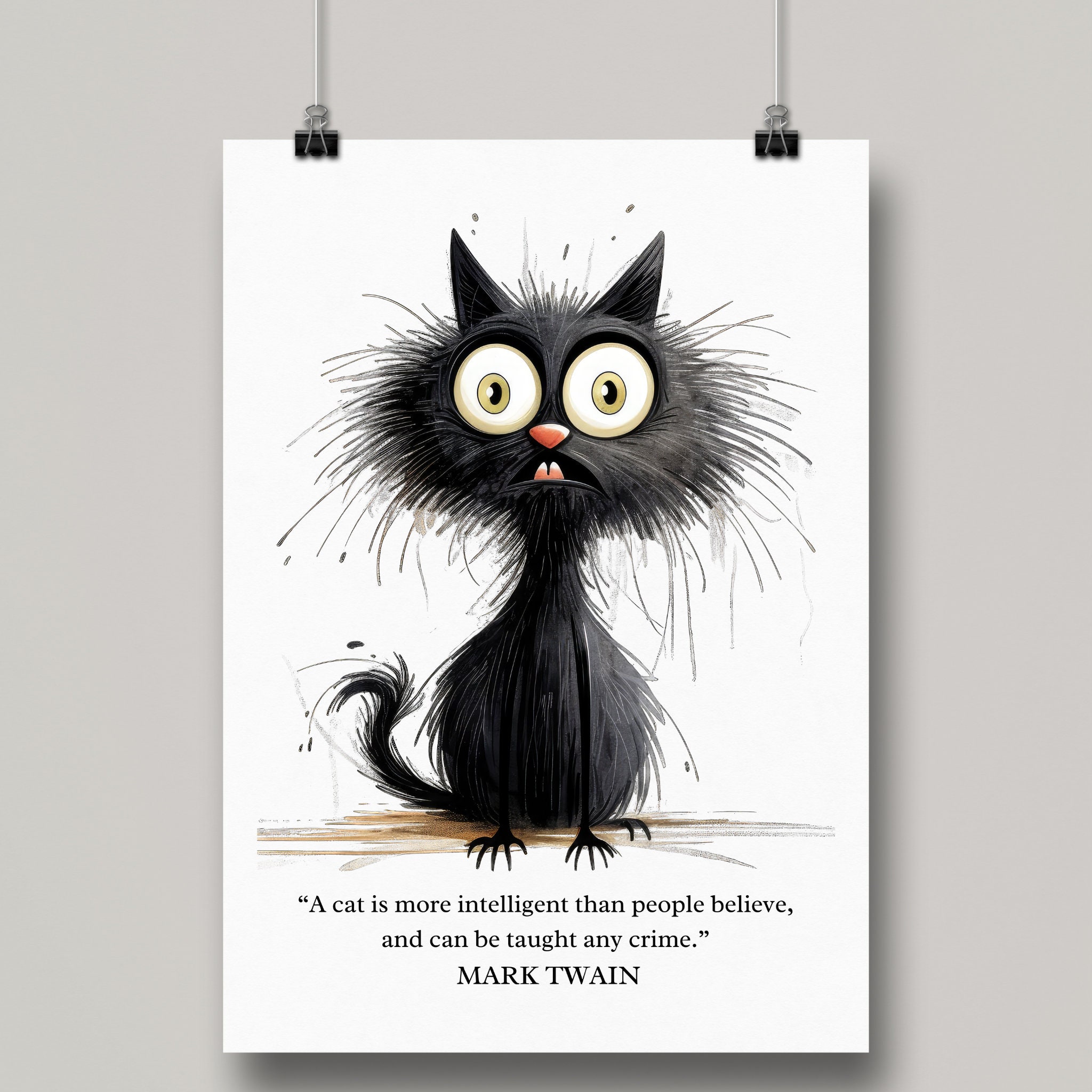 Funny Cat Quote Print Funny Cat Poster Cat Art Print Cat Art Poster Cat ...