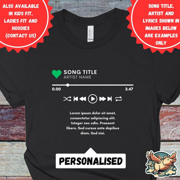 T Shirts With Song Lyrics - Etsy