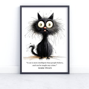 Funny Cat Quote Print Funny Cat Poster Cat Art Print Cat Art Poster Cat Wall Décor Cat Lover ...