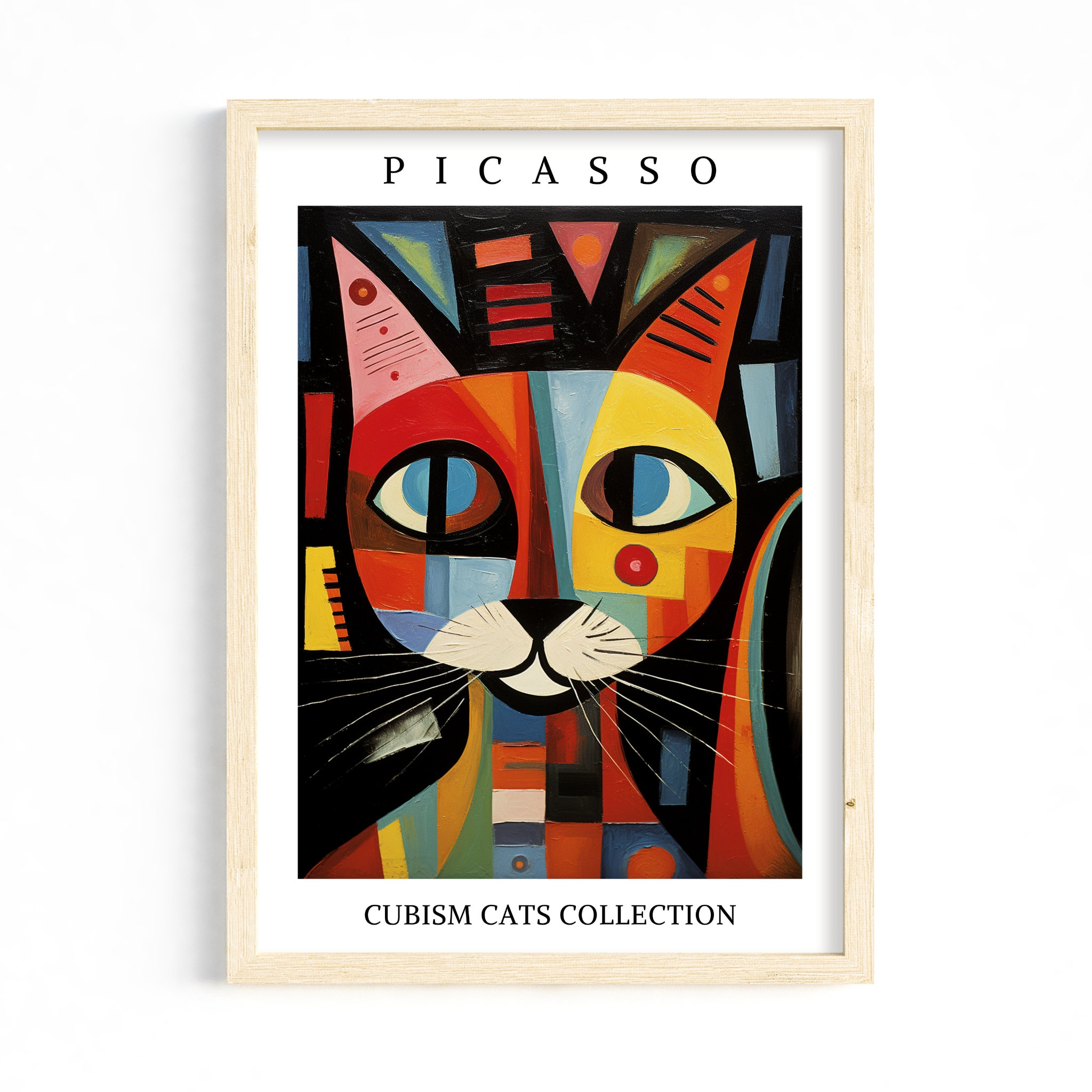 Picasso Cat Print Picasso Cubism Cat Poster Exhibition Art Print Cat ...