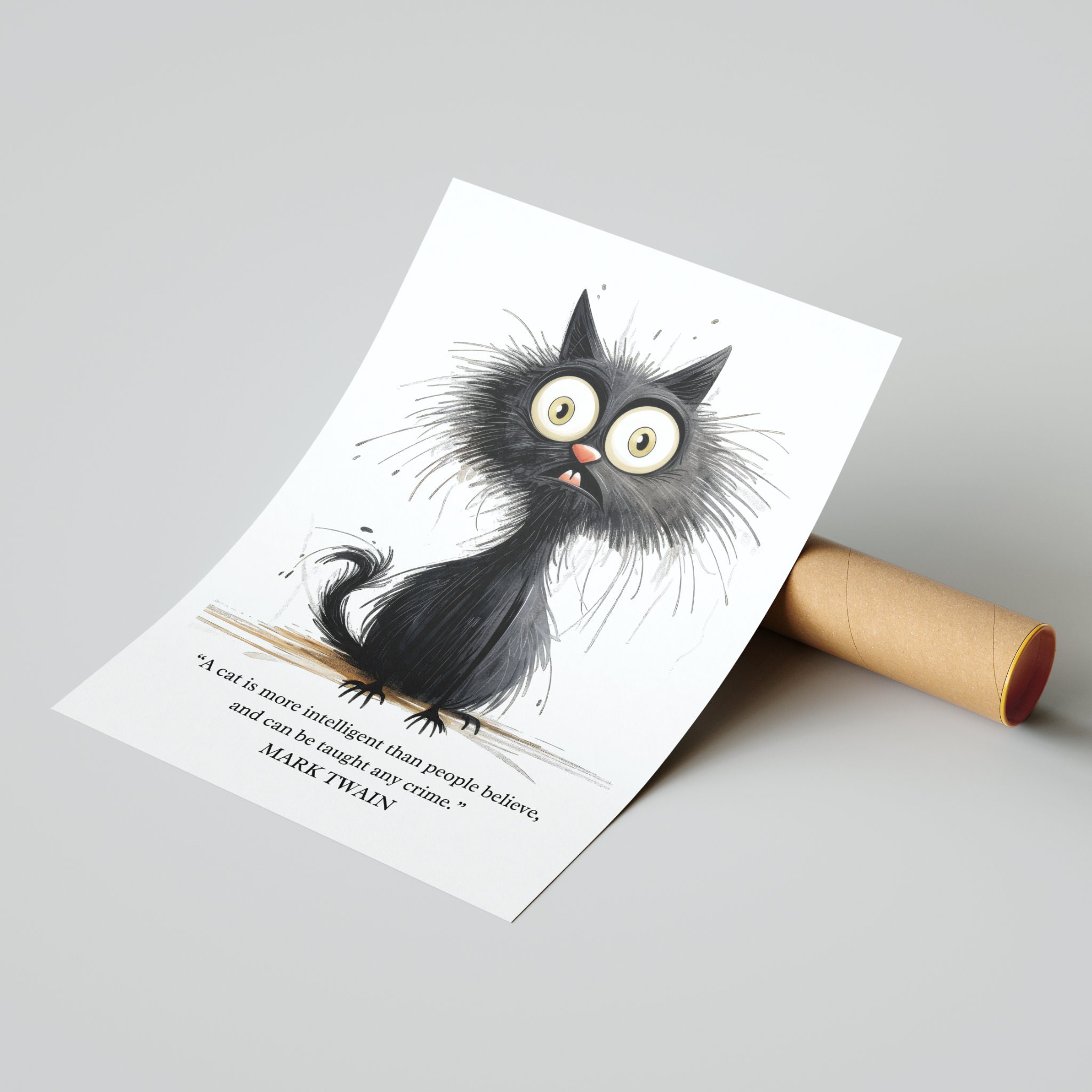 Funny Cat Quote Print Funny Cat Poster Cat Art Print Cat Art Poster Cat ...
